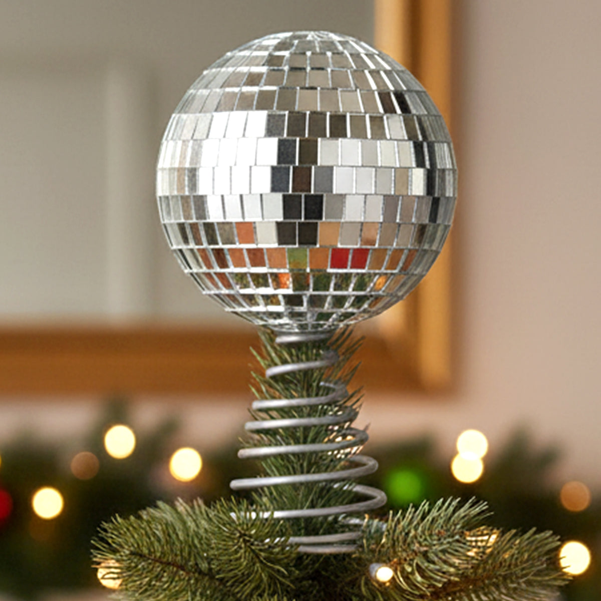 Silver Mirror Ball Tree Topper – MrPRICE.online
