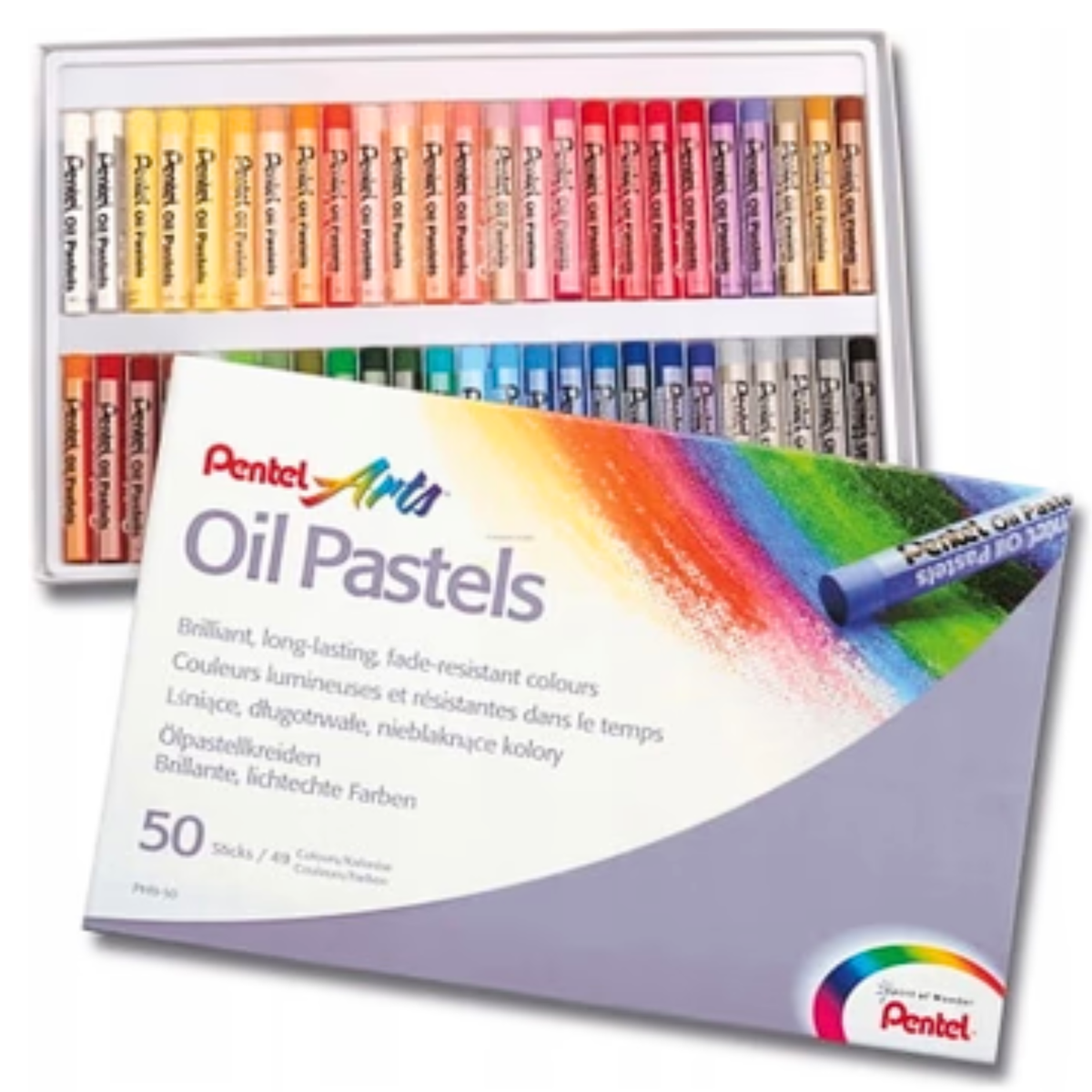 Pentel Oil Pastels 50-Colour Box – MrPRICE.online