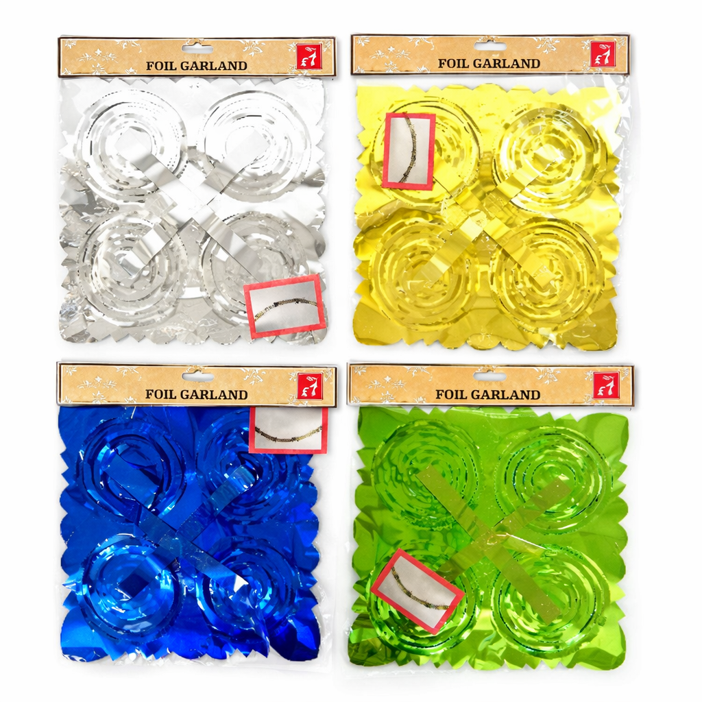 12ft Foil Christmas Garland – MrPRICE.online