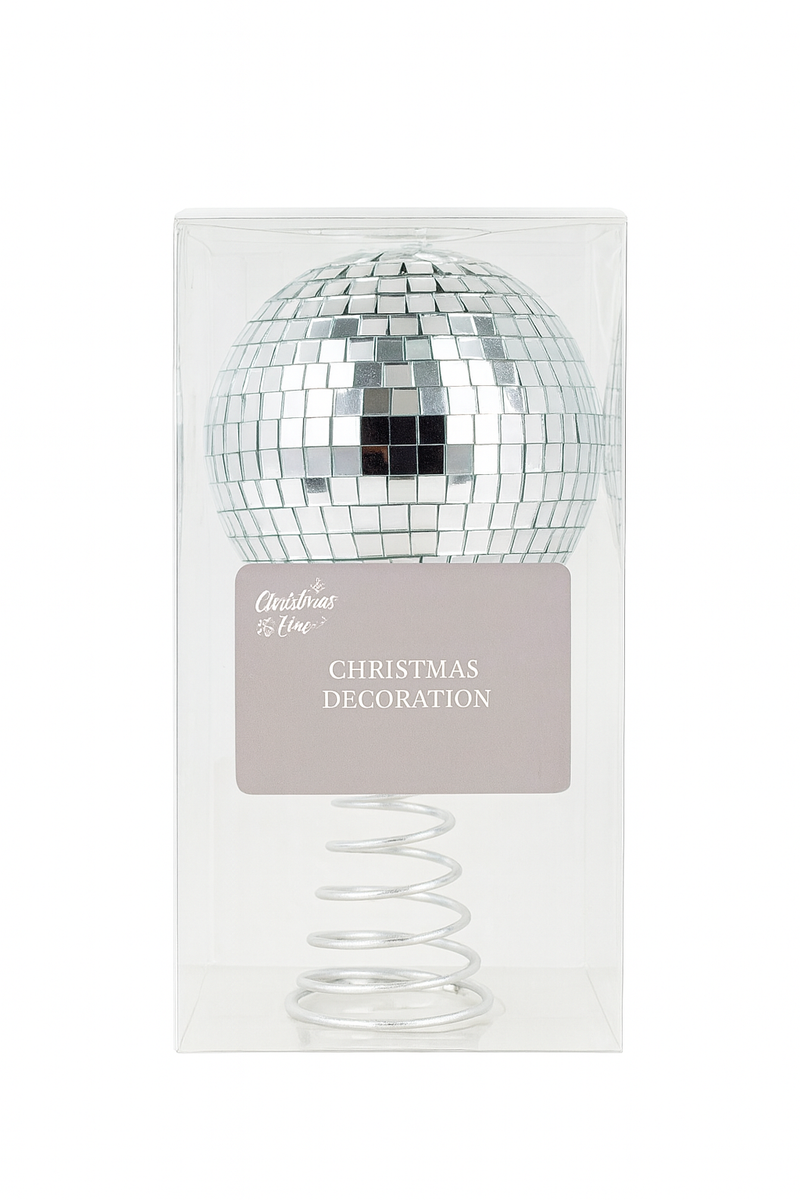 Silver Mirror Ball Tree Topper – MrPRICE.online