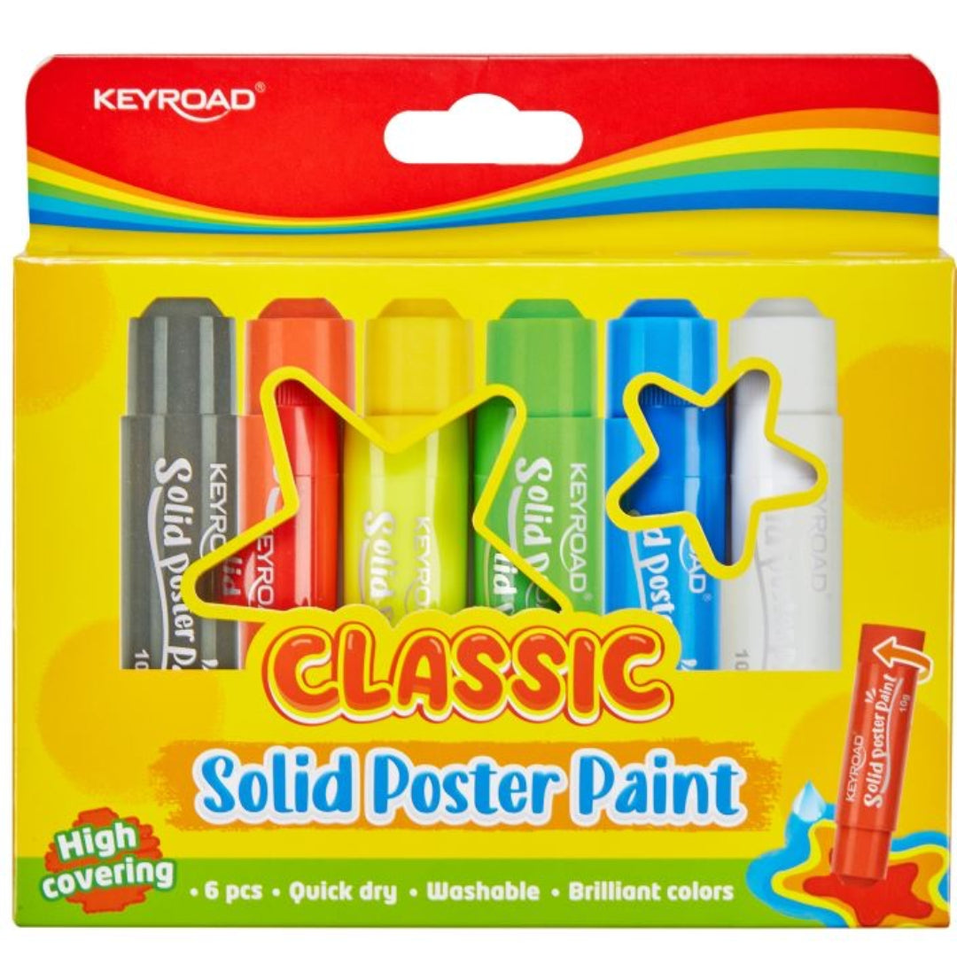 6-Pack Solid Poster Paint Sticks – Classic Colours | MrPRICE.online