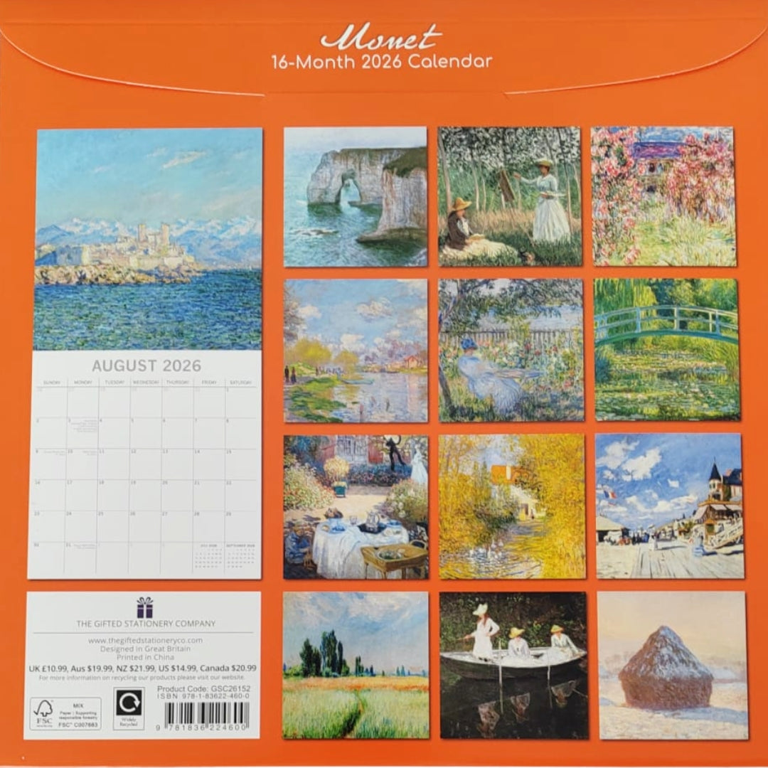 2026 Monet Calendar – MrPRICE.online