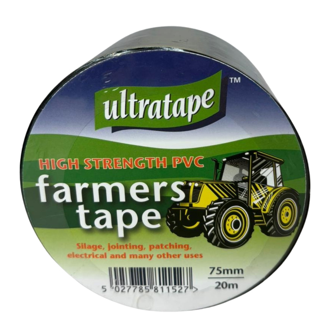 75mm x 20m Black Silage Farmers Tape – MrPRICE.online