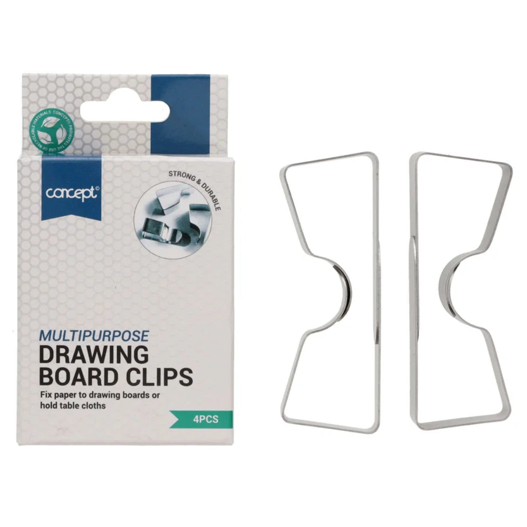Concept 4-Pack Drawing Board Clips – MrPRICE.online