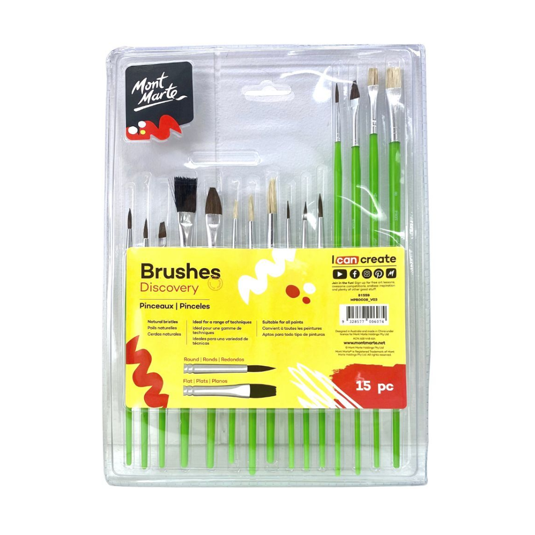 15-Piece Studio Artist Brush Set by Mont Marte – MrPRICE.online