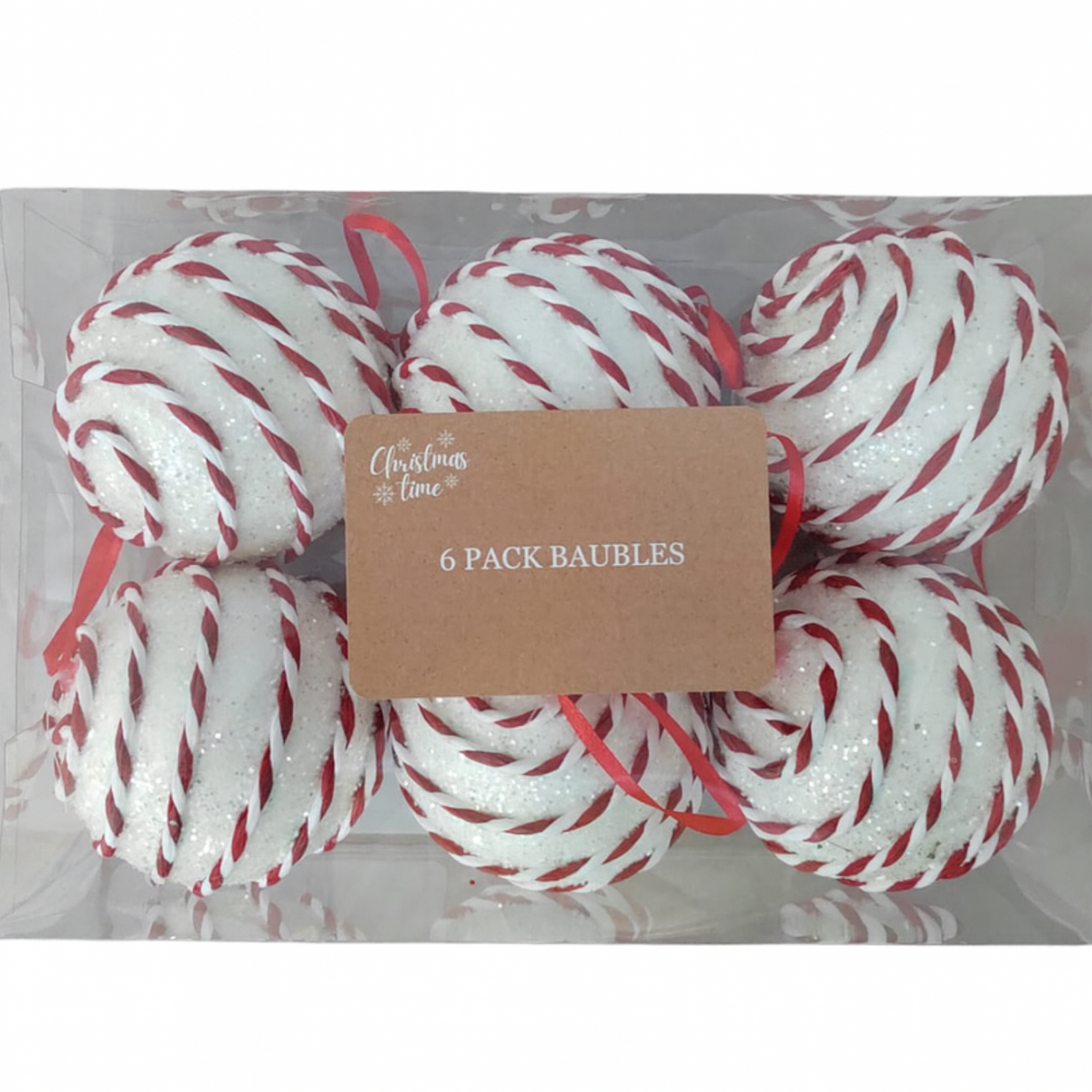 Assorted 8cm Bauble Pack – Set of 6 (Foam Solid) – MrPRICE.online