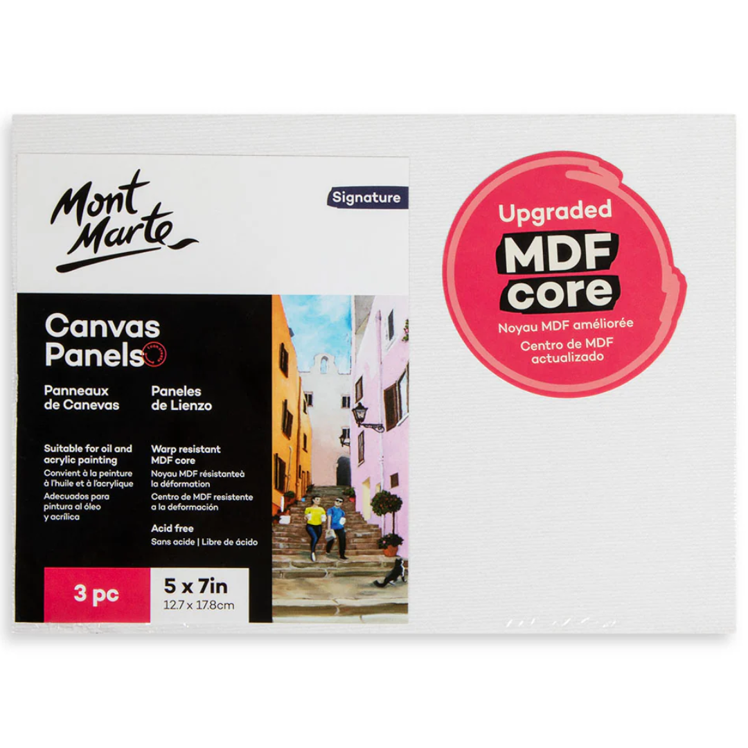 Studio Canvas Panels Pack of 3 - 12.7 x 17.8 cm by Mont Marte – MrPRICE ...