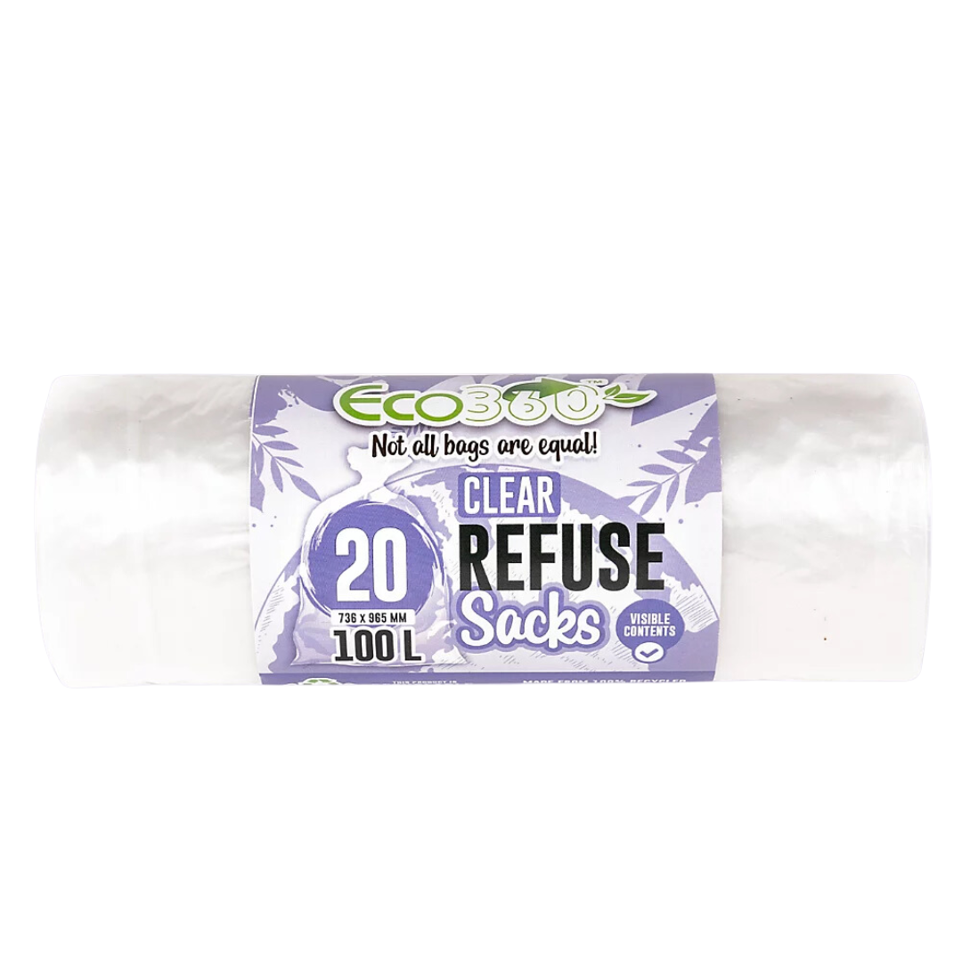Clear Recycling/Refuse Sacks 100L - Pack of 20 | MrPRICE.online