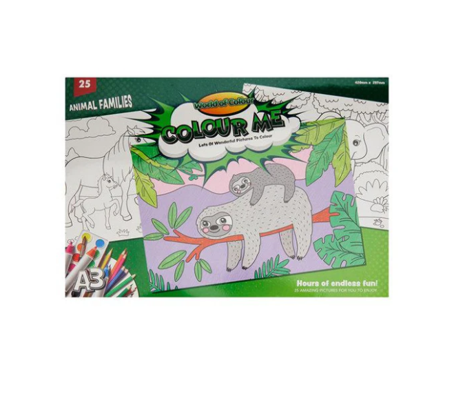 World of Colour A3 Colouring Book 25 Sheets – MrPRICE.online