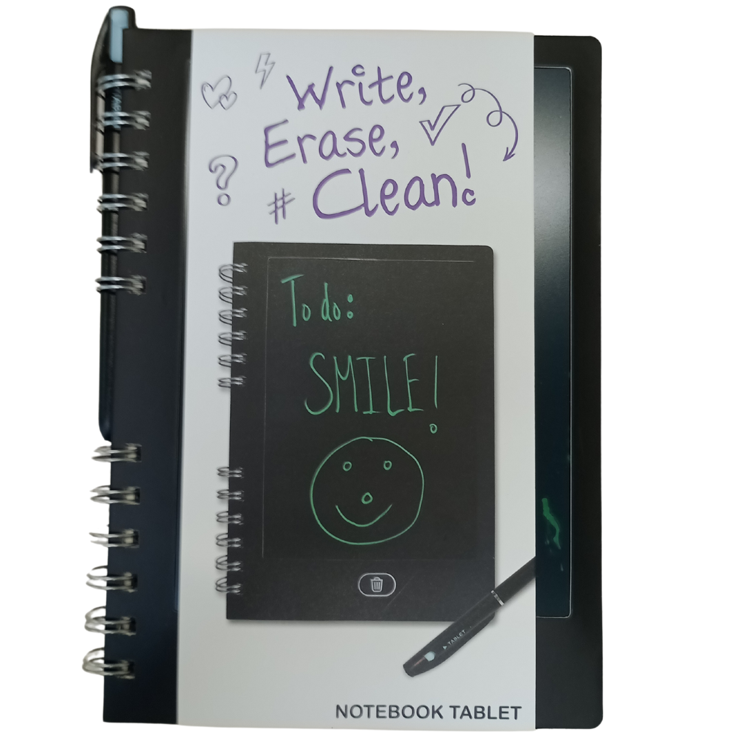 Black Color Notebook with Tablet Holder | MrPRICE.online