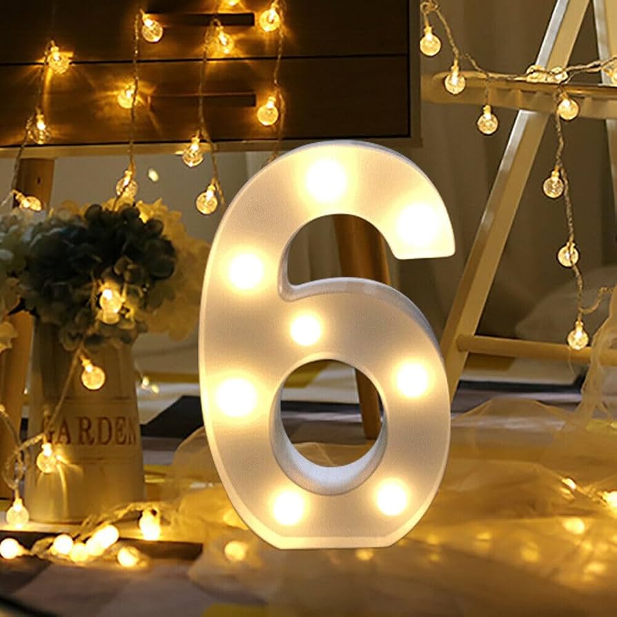 Battery-Operated LED Number 6 – MrPRICE.online