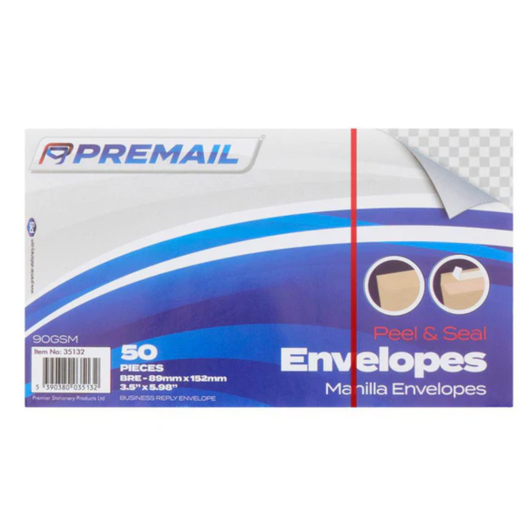 50-Pack DL Manilla Peel & Seal Envelopes | MrPRICE.online