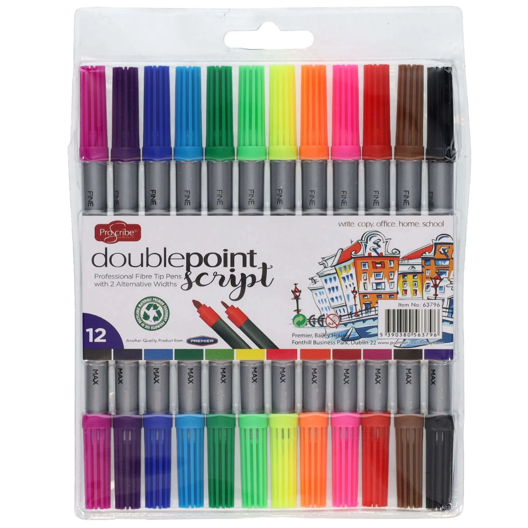 Pro Scribe Double Ended Markers 12 Pack – MrPRICE.online