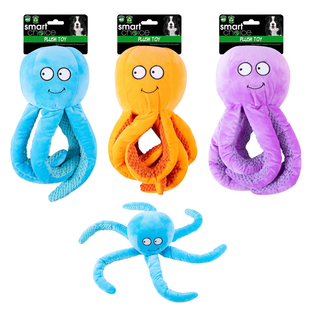 Plush Octopus Dog Toy with Squeak – MrPRICE.online